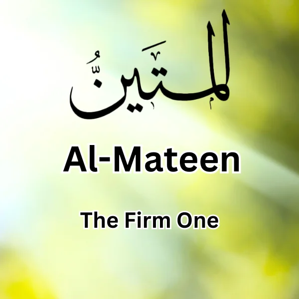 Meaning of Al-Mateen (The Firm One) - IslamFAQ